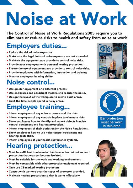 Safety Training Poster - Noise At Work | Seton