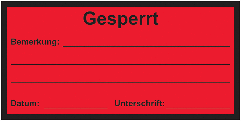Maschinen Gesperrt-Aufkleber kaufen & richtig markieren | SETON