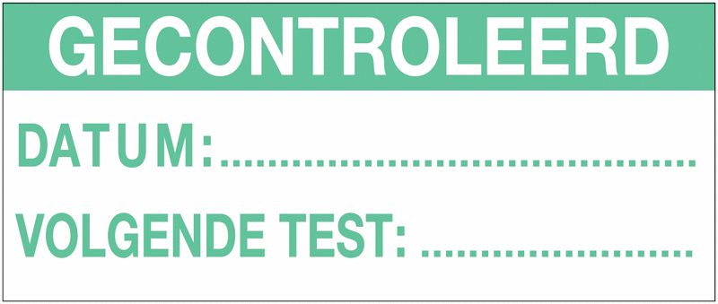 Beschrijfbare controlestickers van geplastificeerd textiel ...