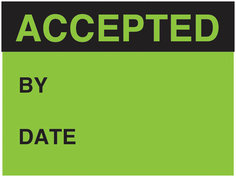 Fluorescent Qc Labels RELEASED" Quality Control Stickers