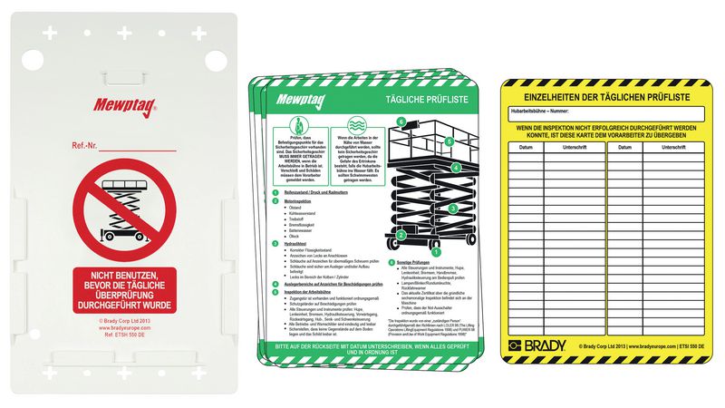 Scafftag® MEWP Tag Einsteckschilder-Set online kaufen | SETON