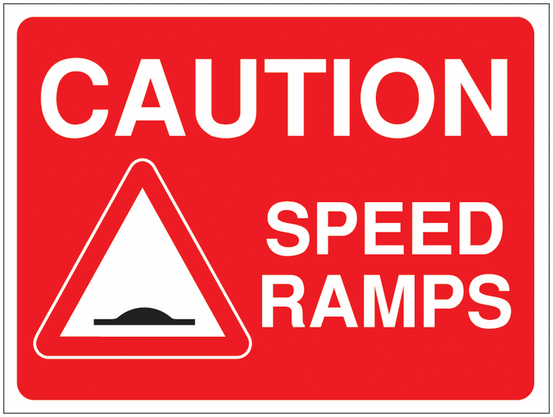 Construction Signs - Caution Speed Ramps | Seton