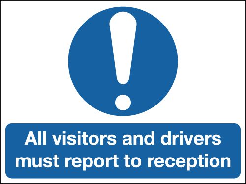 Aluminium Sign - All Visitors & Drivers | Seton