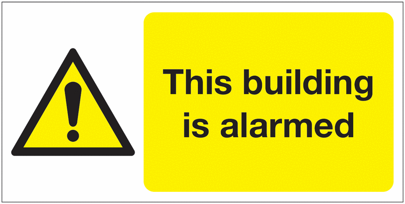 This Building is Alarmed Sign | Seton