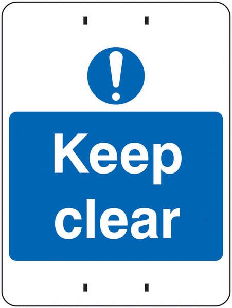 Keep Clear - Temporary Post-Mounted Signs | Seton