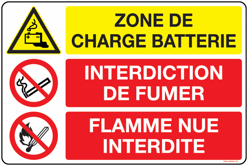 Panneau PVC signaux combinés batteries lithium | Signals