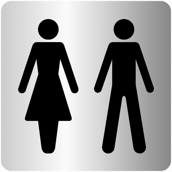 Plaque de porte : Toilettes - Sanitaire - Signalétique | Signals
