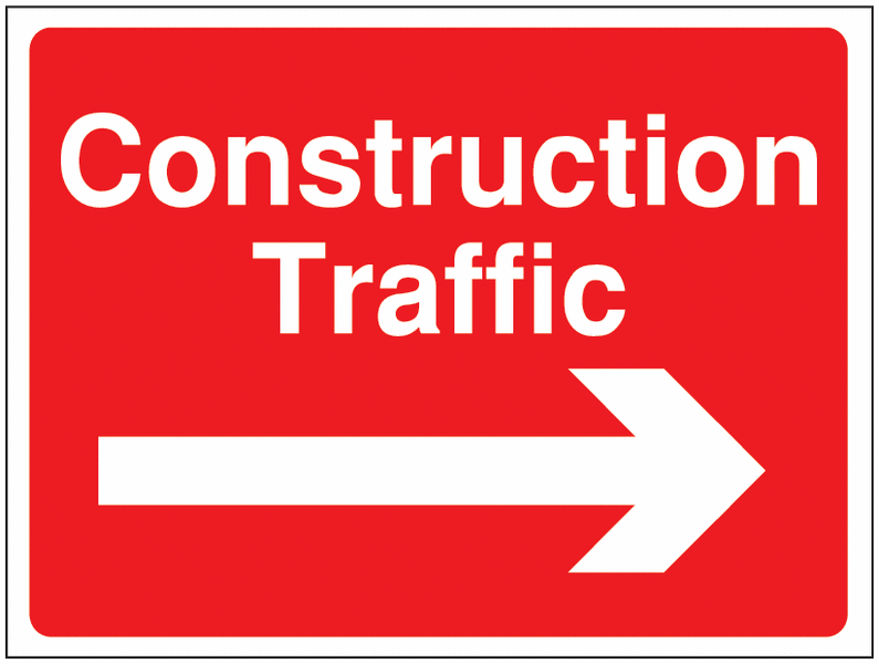 Construction Signs - Construction Traffic Arrow Right | Seton