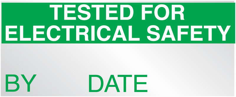 Tested For Electrical Safety By/Date Foil Labels | Seton