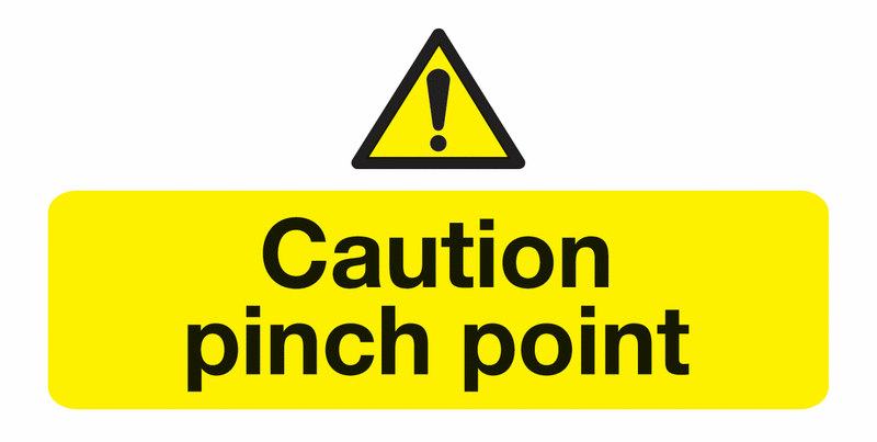 Caution Pinch Point Eco Friendly Labels On-A-Roll | Seton