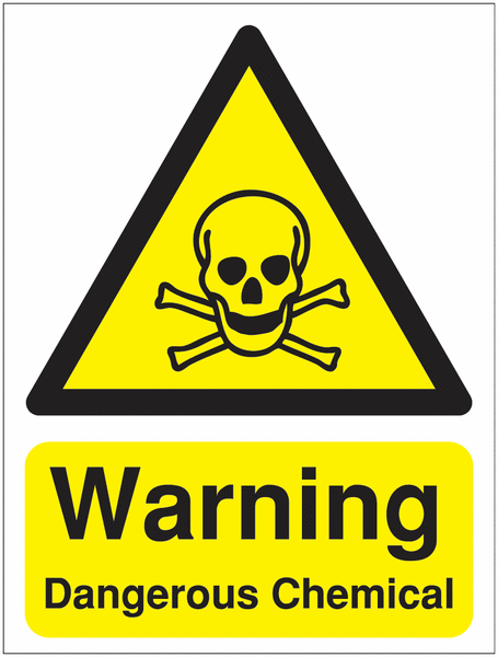 Warning Dangerous Chemicals Reflective Signs | Seton