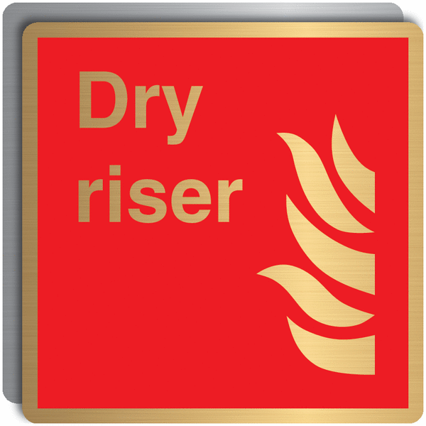 Deluxe Metal Look Safety Signs - Dry Riser | Seton