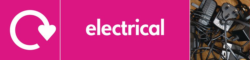 Electrical - WRAP Electrical Waste Recycling Pictorial Signs | Seton