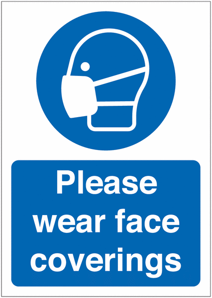 Please Wear Face Coverings Sign | Seton