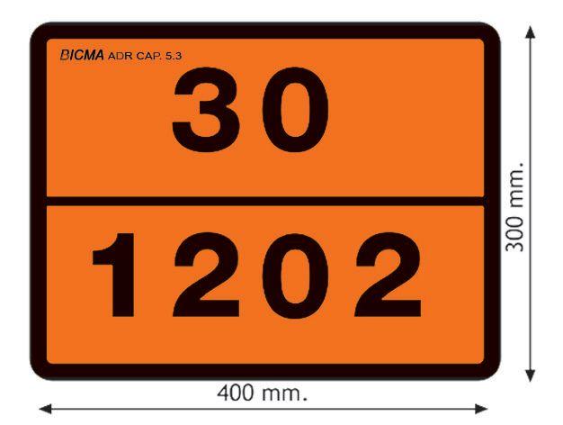 Plaque orange ADR | Seton