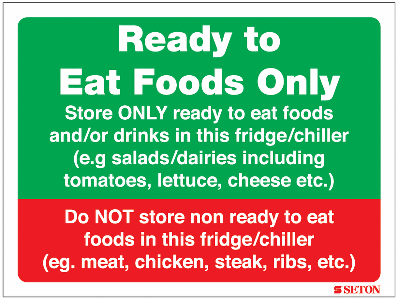 Ready To Eat Foods Only Sign | Seton