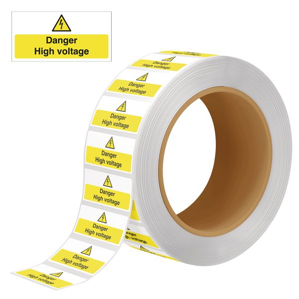Danger High Voltage - Vinyl Safety Labels On-a-Roll | Seton