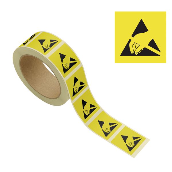 Vinyl Safety Labels - Electrostatic Do Not Touch Symbol | Seton