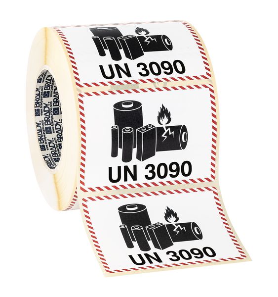 Etiketten voor verpakkingen met lithiumbatterijen/accu's - UN 3090 | Seton