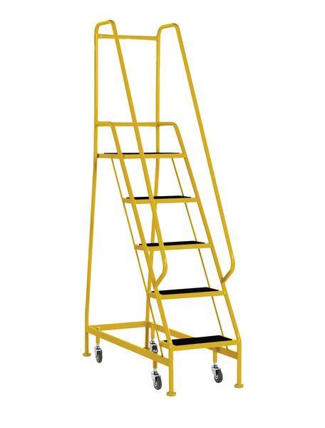 150kg Narrow Aisle Spring Loaded Steps with Rubber Treads | Seton