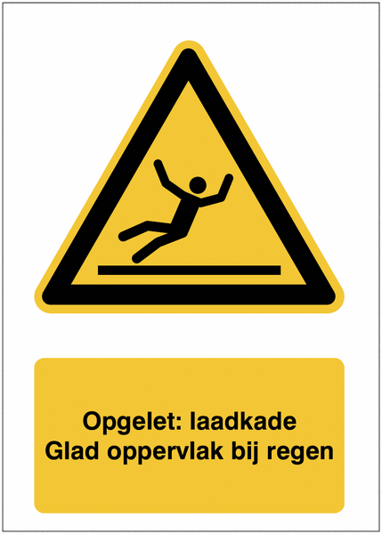 Pictogrammen valgevaar, struikelgevaar, doorvalgevaar | Seton