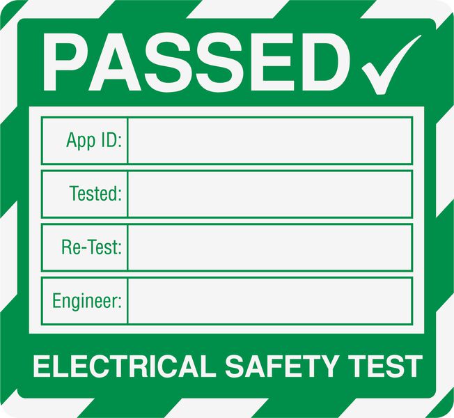 Plug Top Electrical Safety Test Label | Seton
