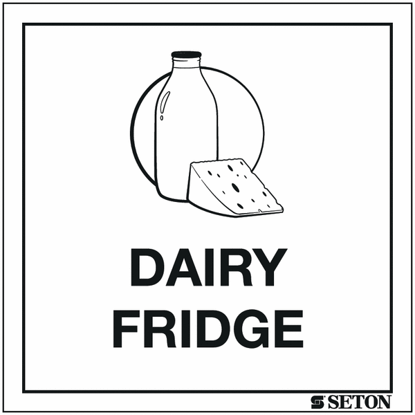 Dairy Fridge Sign (With Symbol) | Seton