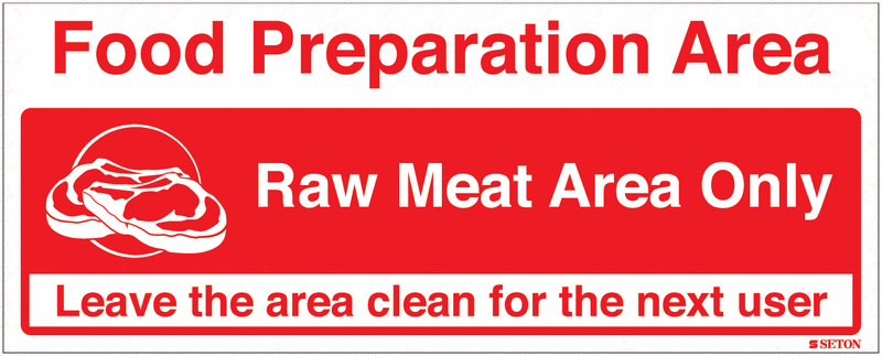Food Preparation Area Sign - Quick, Zero-Fuss Delivery | Seton