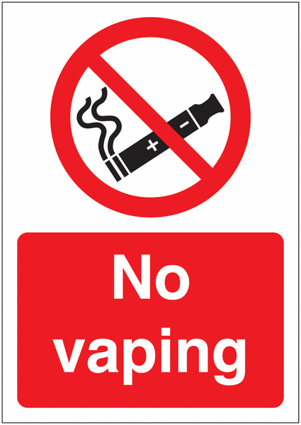 No Vaping Sign - Quick, Easy, Zero-Fuss Delivery Assured | Seton