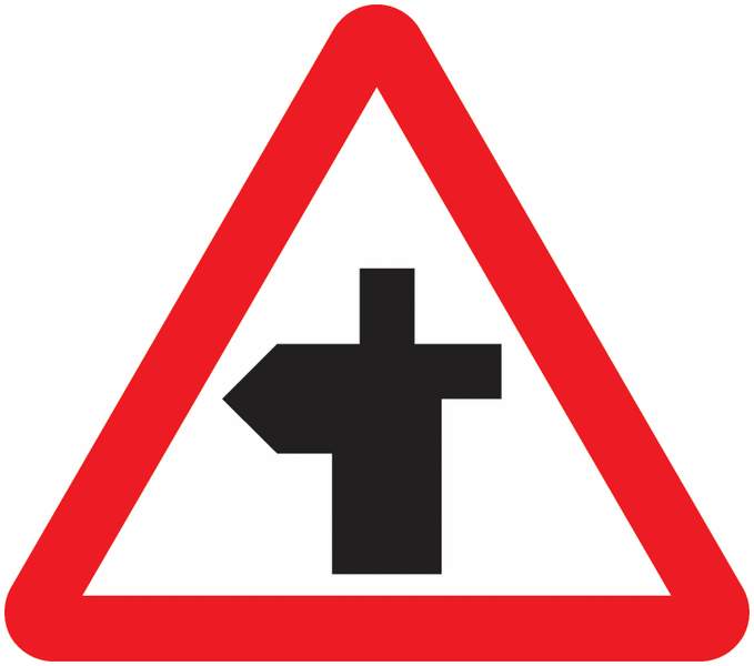 Traffic Signs - Crossroads Ahead - Fuss-Free Delivery | Seton