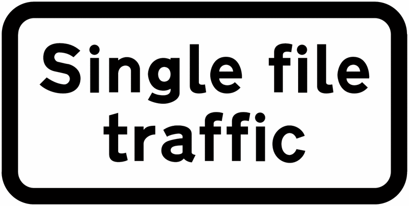 Traffic Signs - Single File Traffic. Fast, Easy Delivery | Seton