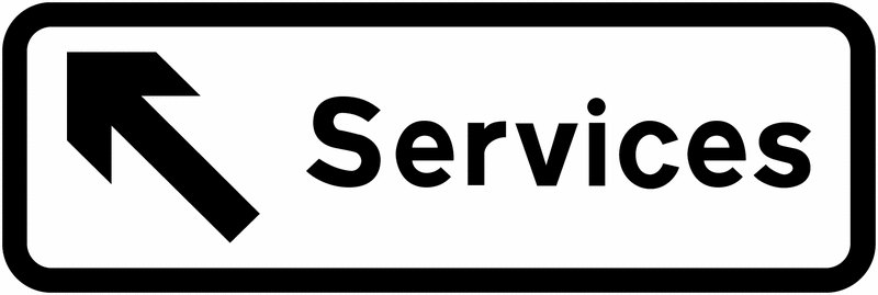 Traffic Signs - Services Ahead (Arrow Left) | Seton