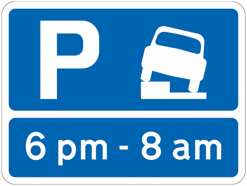 Park on Verge 6-8AM Sign - Parking Restriction Signs | Seton