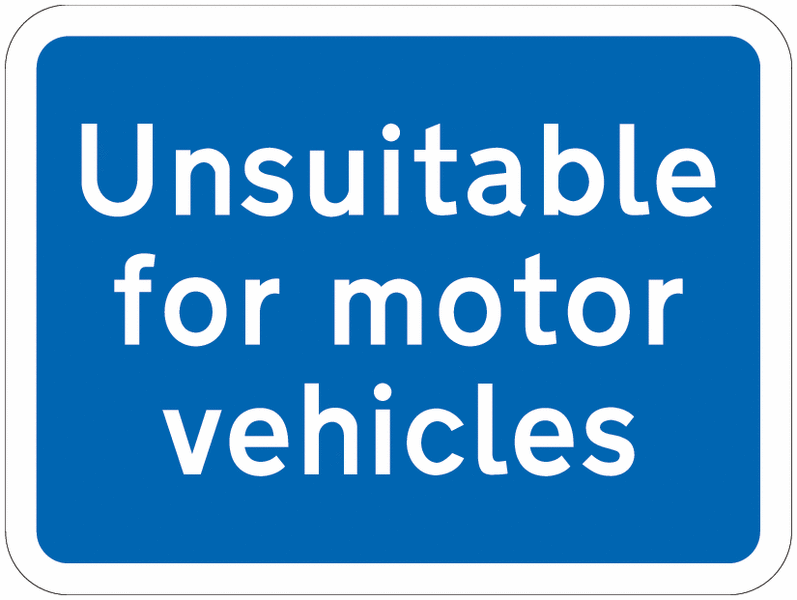 Traffic Signs - Unsuitable For Motor Vehicles | Seton