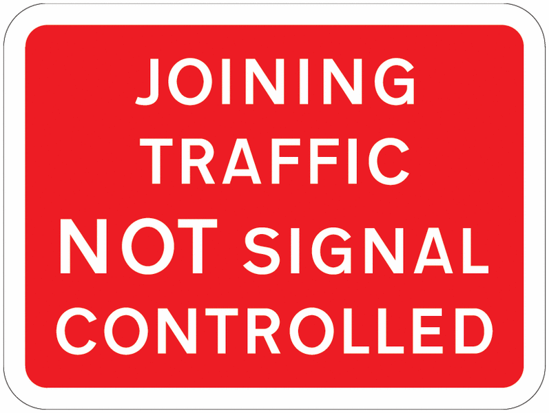 Traffic Signs - Joining Traffic Not Signal Controlled | Seton