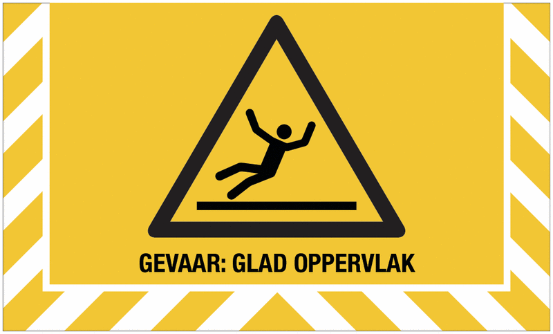 Pictogrammen valgevaar, struikelgevaar, doorvalgevaar | Seton