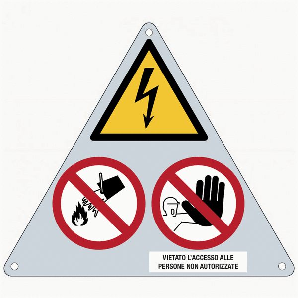 Cartello alluminio per cabina elettrica | Seton