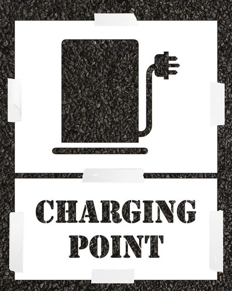 Reusable Stencil - General Charging Point. Fast Delivery | Seton