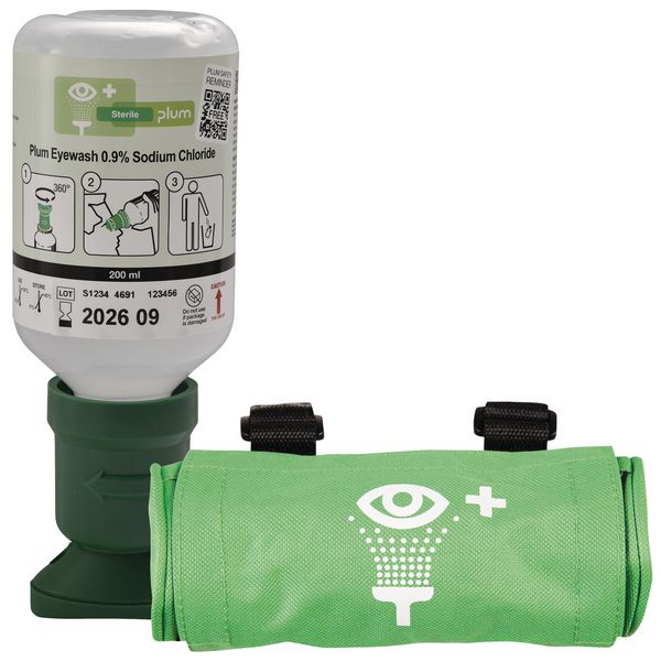 Kit oogspoelfles 200 ml met riemetui | Seton