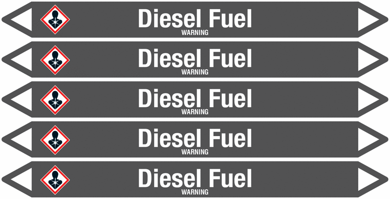 Diesel Fuel - European Linerless Pipemarkers | Seton