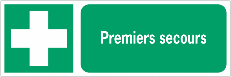 Panneaux horizontaux Premiers secours conforme ISO 7010 | Seton