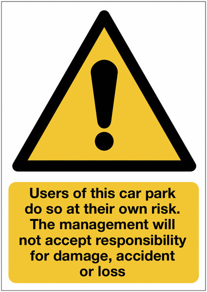 Car Park Warning Signs With Upgrades | Seton