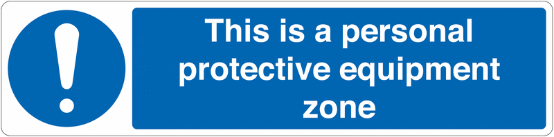 This is a PPE Equipment Zone Point of Entry Floor Sign | Seton