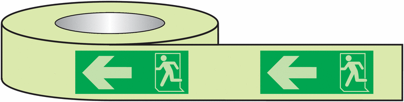 Nite-Glo Running Man Left Safety Tapes | Seton