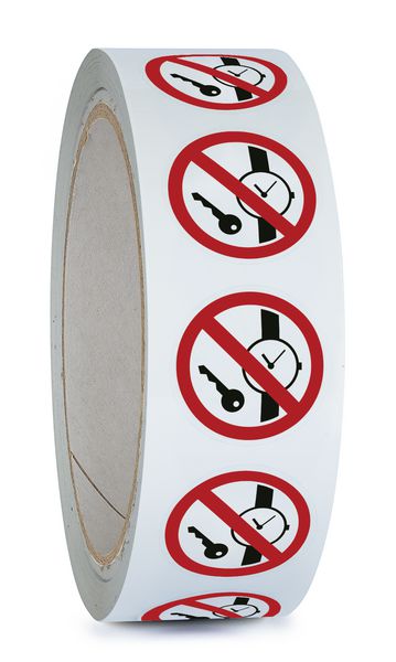 Pictograma ISO: Prohibido objetos metálicos y relojes | Seton