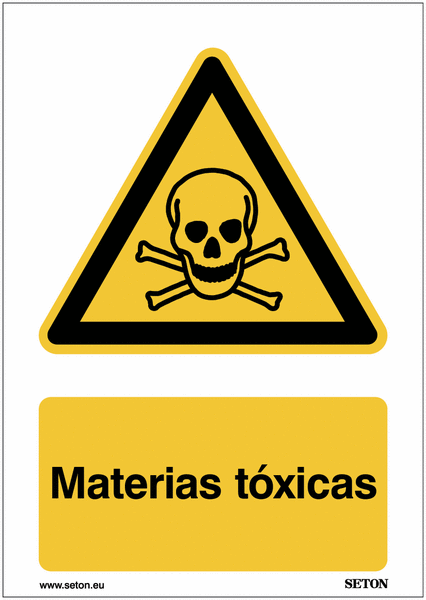 Señal ISO 7010 A3/A4/A5 - Peligro materiales tóxicos - W016 | Seton
