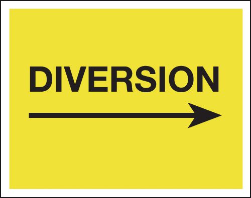 Diversion (Arrow Right) - Class 1 Reflective Signs | Seton