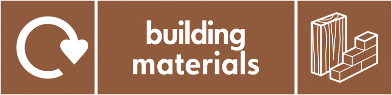 Building Material - WRAP Building Waste Recycling Signs | Seton