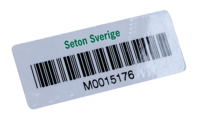 Kundanpassade streckkodsetiketter i laminerat papper | Seton