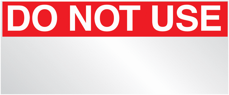 Do Not Use - Aluminium Foil Write-On Labels | Seton